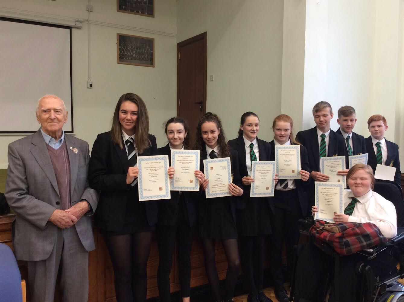 Hector Duff, MM, BEM, Leg.d’honneur Young Historian Presentation